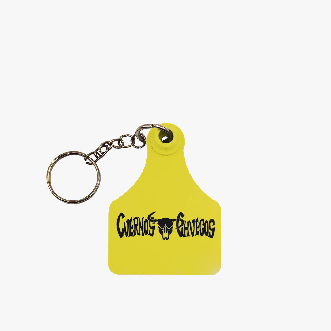 Llavero Arete de Toro Amarillo – Cuernos Chuecos