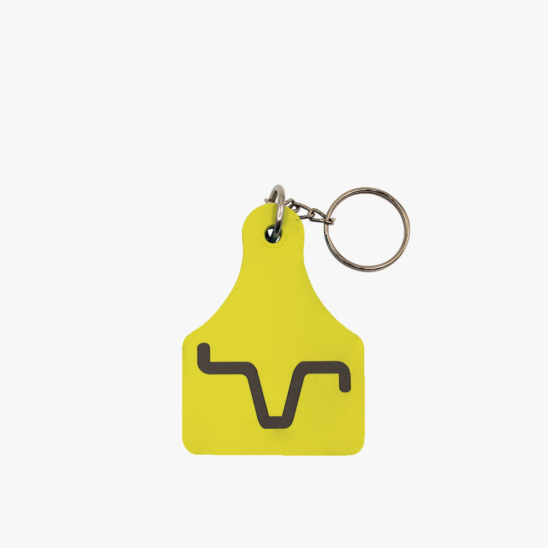 Llavero Arete de Toro Amarillo – Cuernos Chuecos