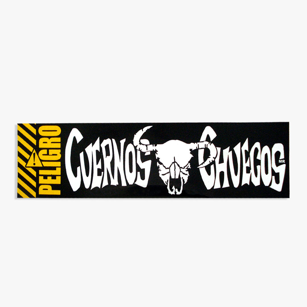 Sticker 'Peligro' Negro – Cuernos Chuecos